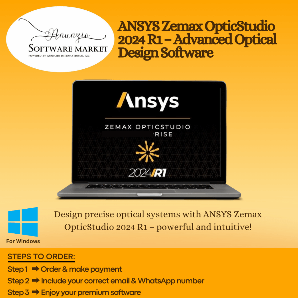 ANSYS Zemax OpticStudio Updated 2025 R1 – Optical Design Software - Anunzio Software Market