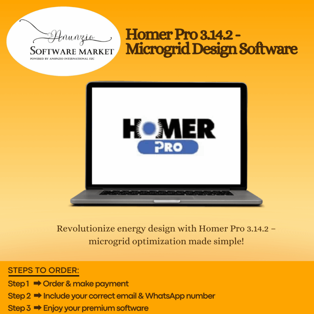 Homer Pro 3.14.2 - Microgrid Design Software | Updated 2025 - Anunzio ...