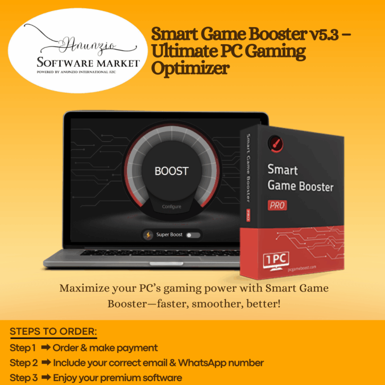 Smart Game Booster (Updated 2025) – PC Gaming Optimizer - Anunzio Software Market